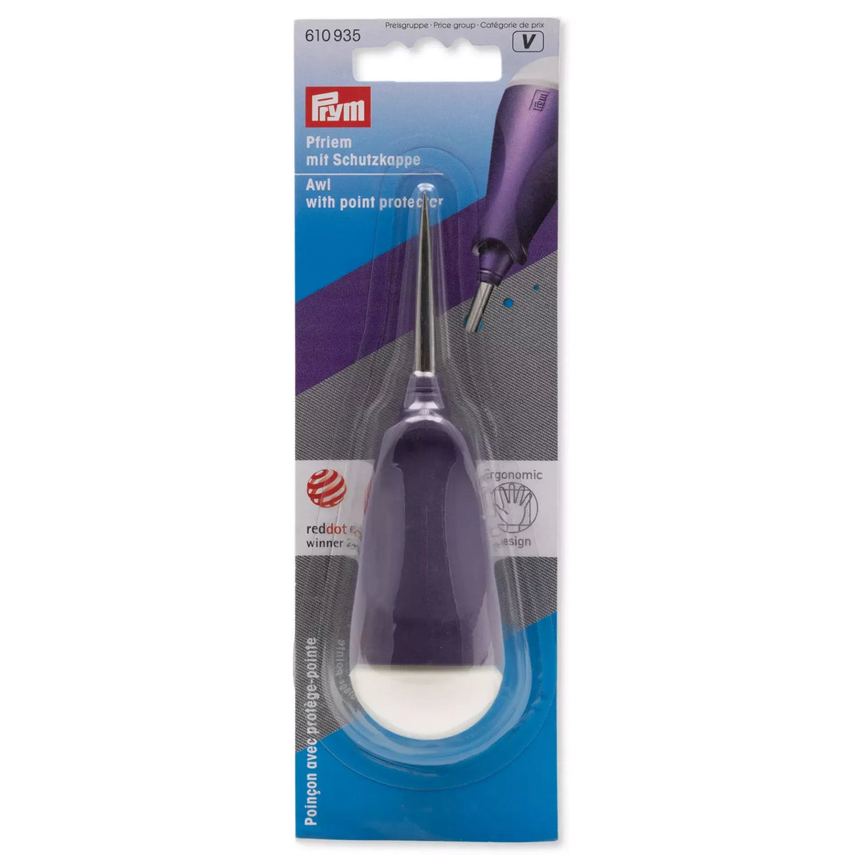 Prym Ergonomics Awl | Sewing, Leather & Craft Piercing Tool