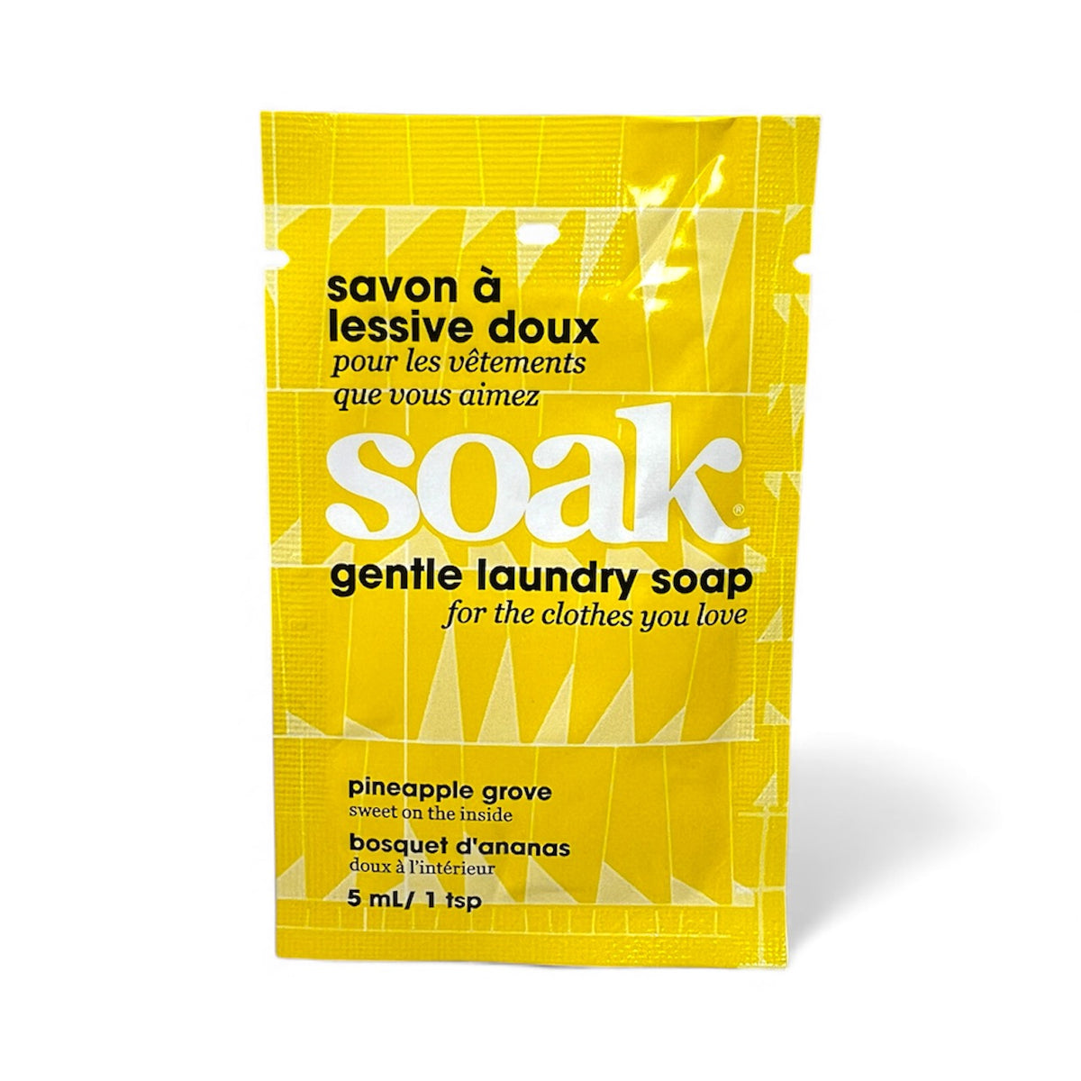 Soak Mini 5mL Laundry Soap Sachet Travel Pack - Pineapple Grove