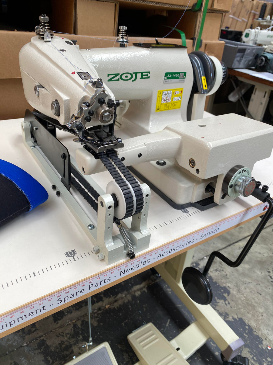 Zoje ZJ-1430 Industrial Blind Hemming Machine for Neoprene & Wetsuit P ...